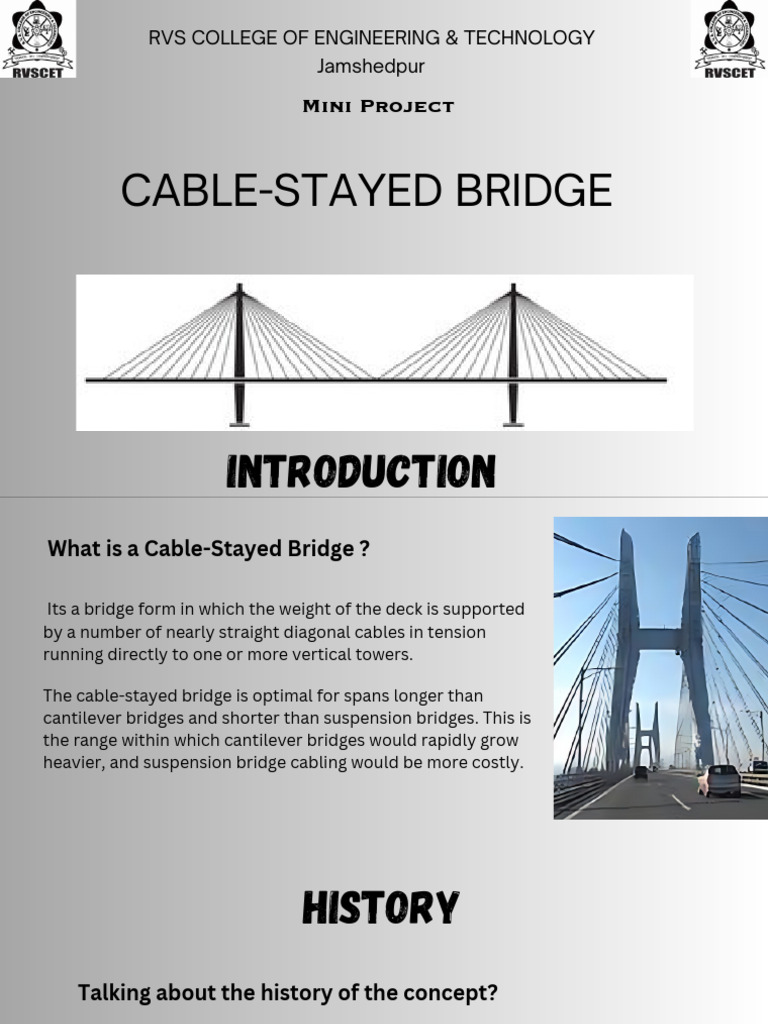 Cable-Bridge Presentation | PDF | Bridge | Fibre Reinforced Plastic