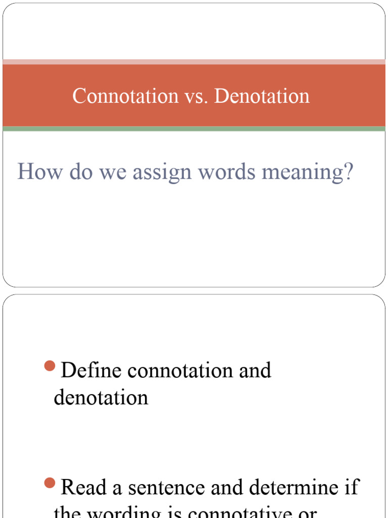 Connotation Versus Denotation | PDF | Snake | Connotation