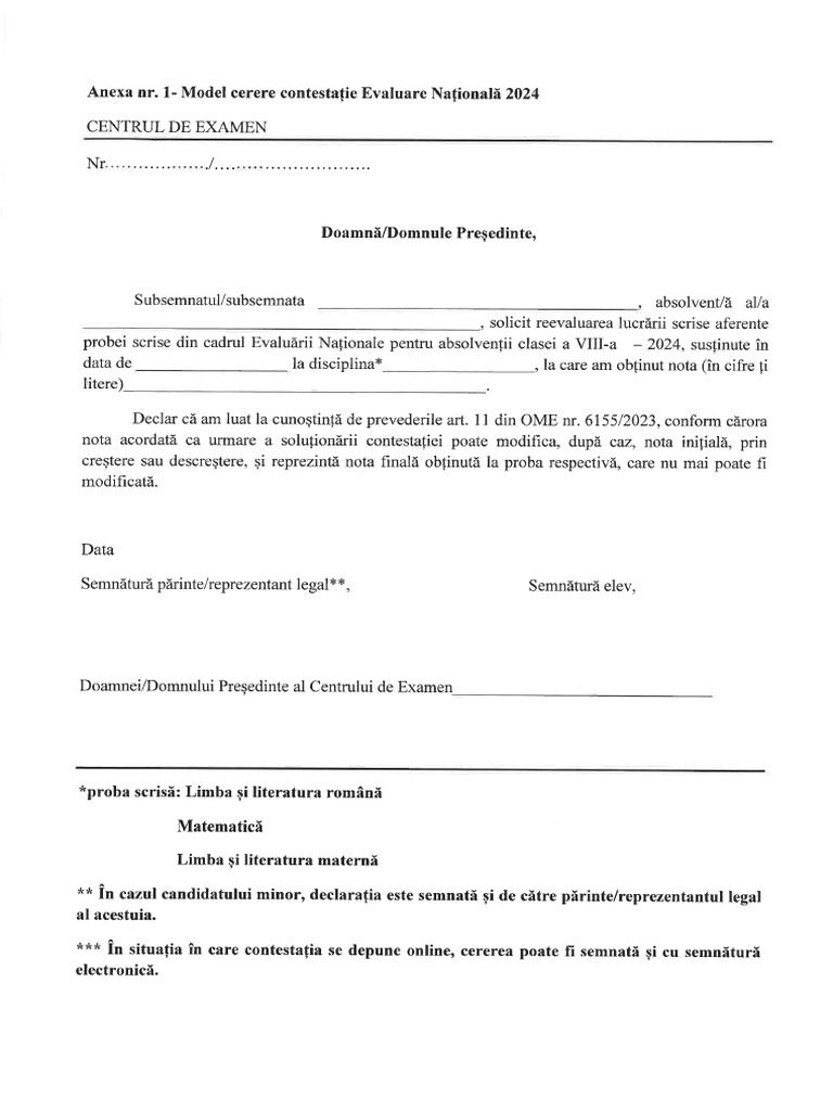 Model Contestatie en | PDF