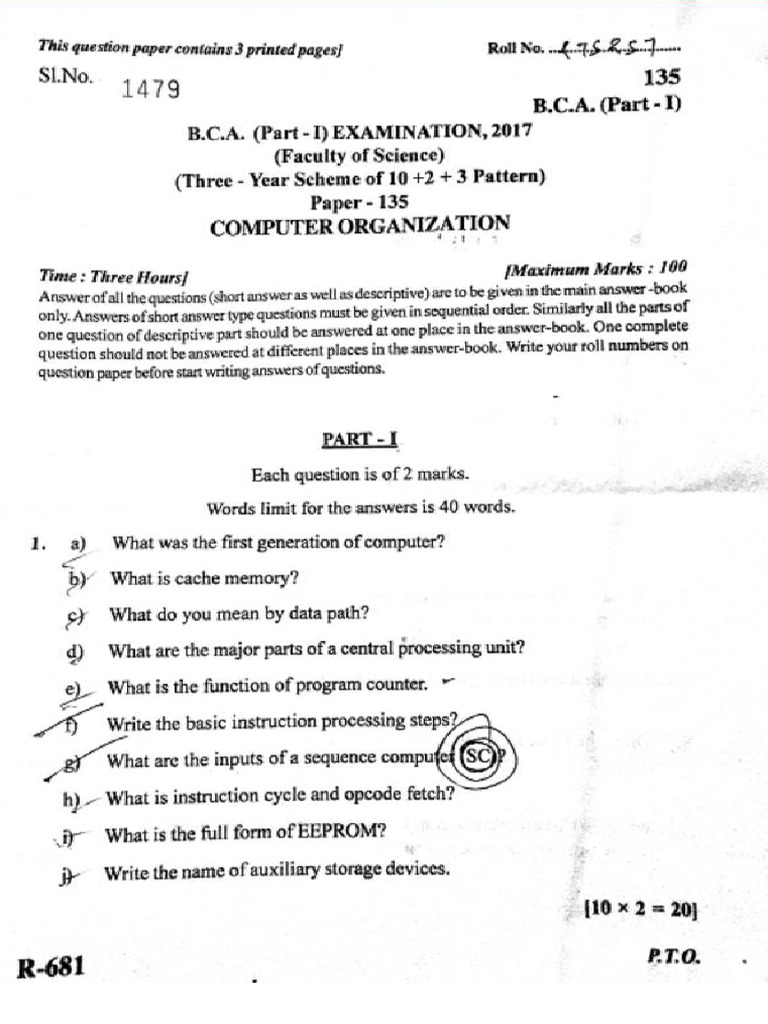 2017 Computer Organization | PDF