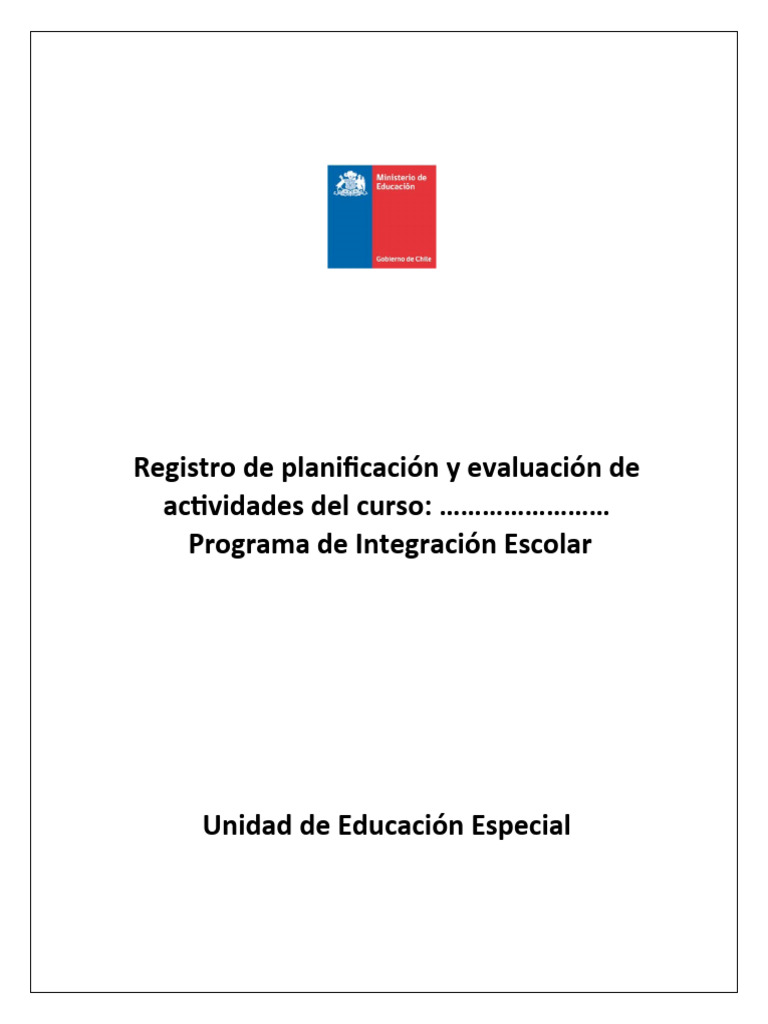 Registro Modelo PIE 2021 | PDF | Evaluación | Aprendizaje