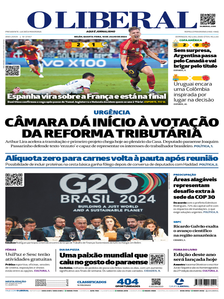 PA Belém Jornal O Liberal 100724 | PDF | Carro | Brasil