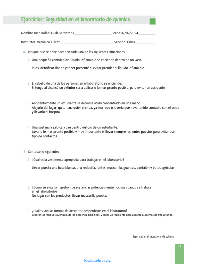 Seguridad en el Laboratorio de Química | PDF | Exactitud y precisión