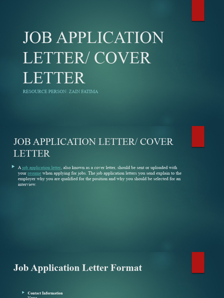 Job Application Letter | PDF | Résumé | Human Resources