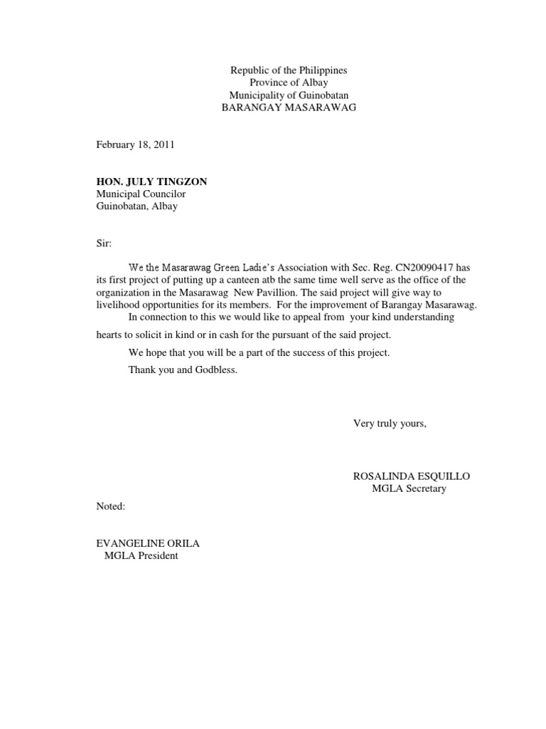 Solicitation Letter | PDF