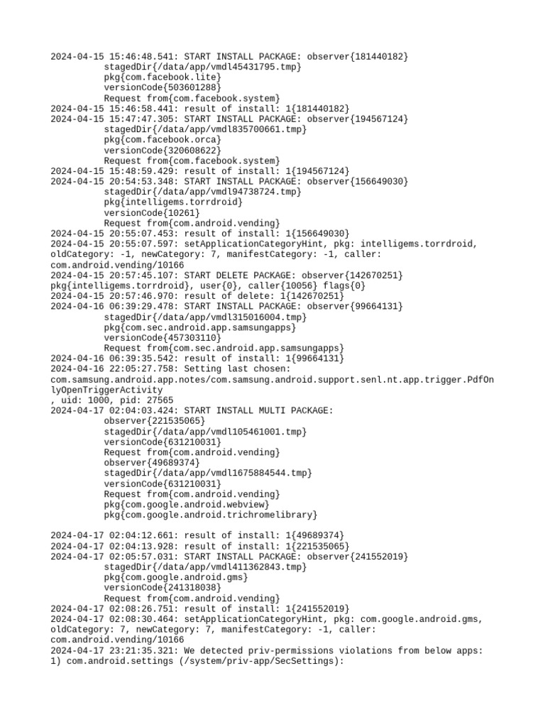 PM Debug Info | PDF | Android (Operating System) | Information Appliances