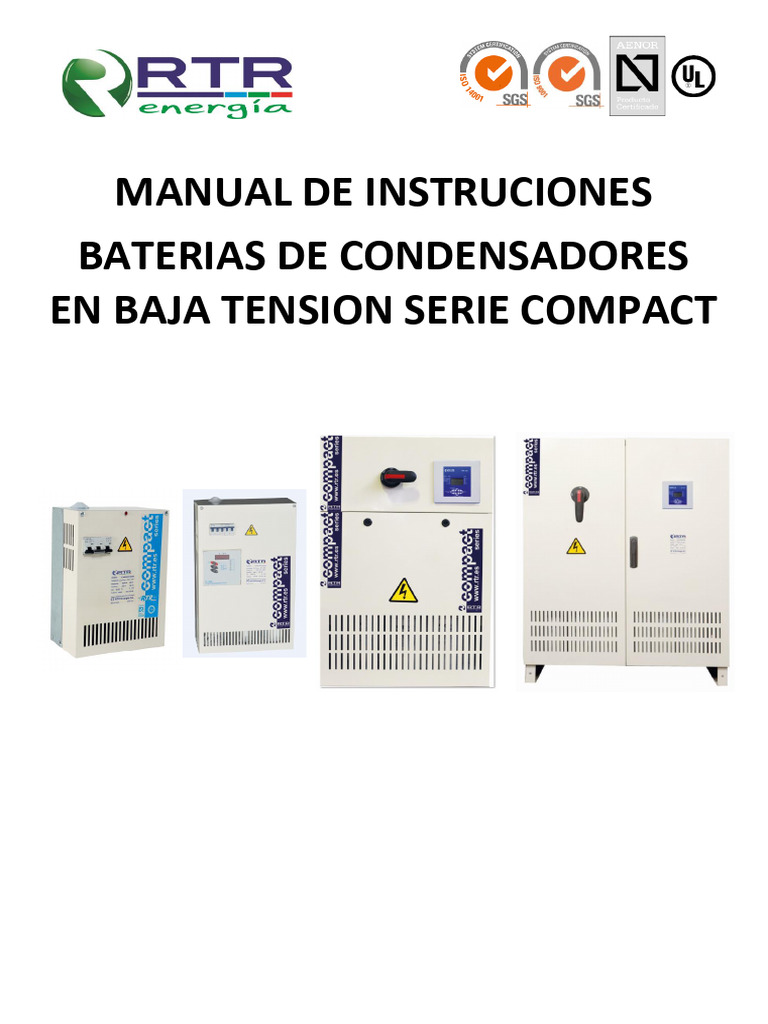 Manual Instrucciones Baterias Compact Pdf Transformador Corriente