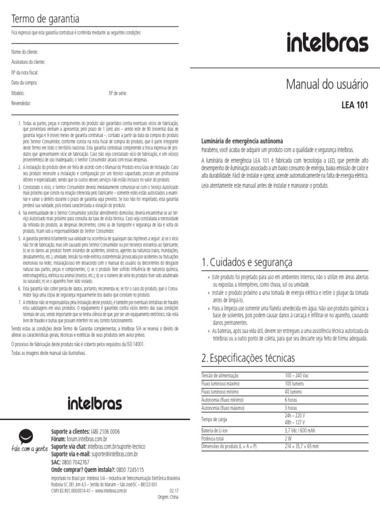 Manual de Instalacao LEA 101 01.20 | PDF | Eletricidade Manual de Instalacao LEA 101 01.20 | PDF | Eletricidade