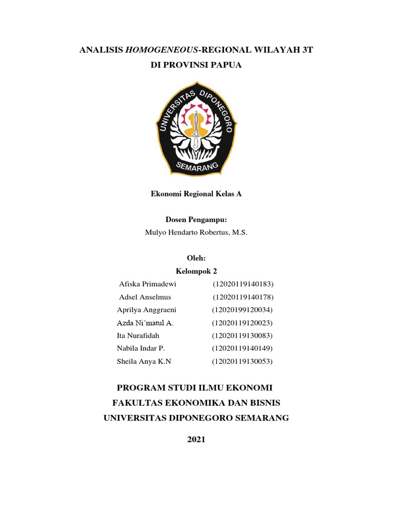 Analisis Wilayah 3T Papua untuk Pembangunan | PDF