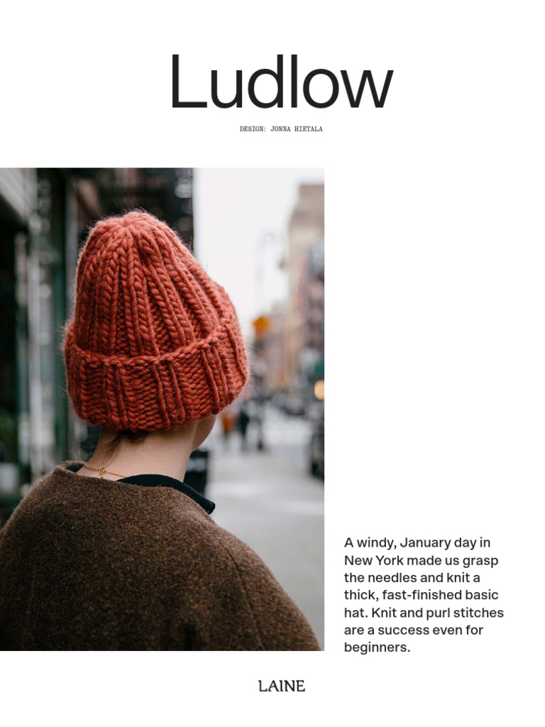 LAINE Pattern Ludlow | PDF | Knitting | Yarn