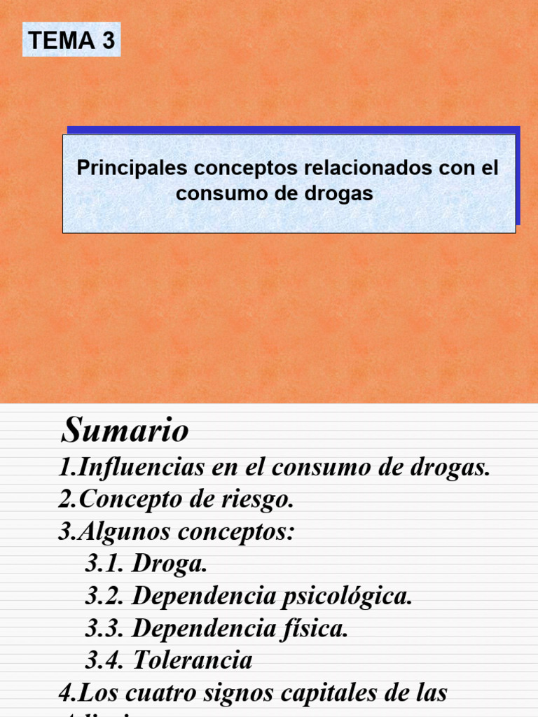 Conceptos Clave sobre Consumo de Drogas | PDF | Drogas | La dependencia de sustancias