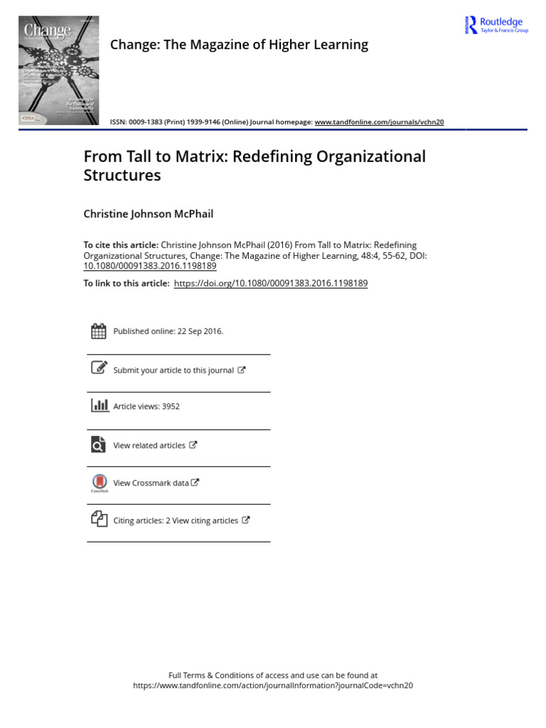 From Tall To Matrix Redefining Organizational Structures | PDF ...