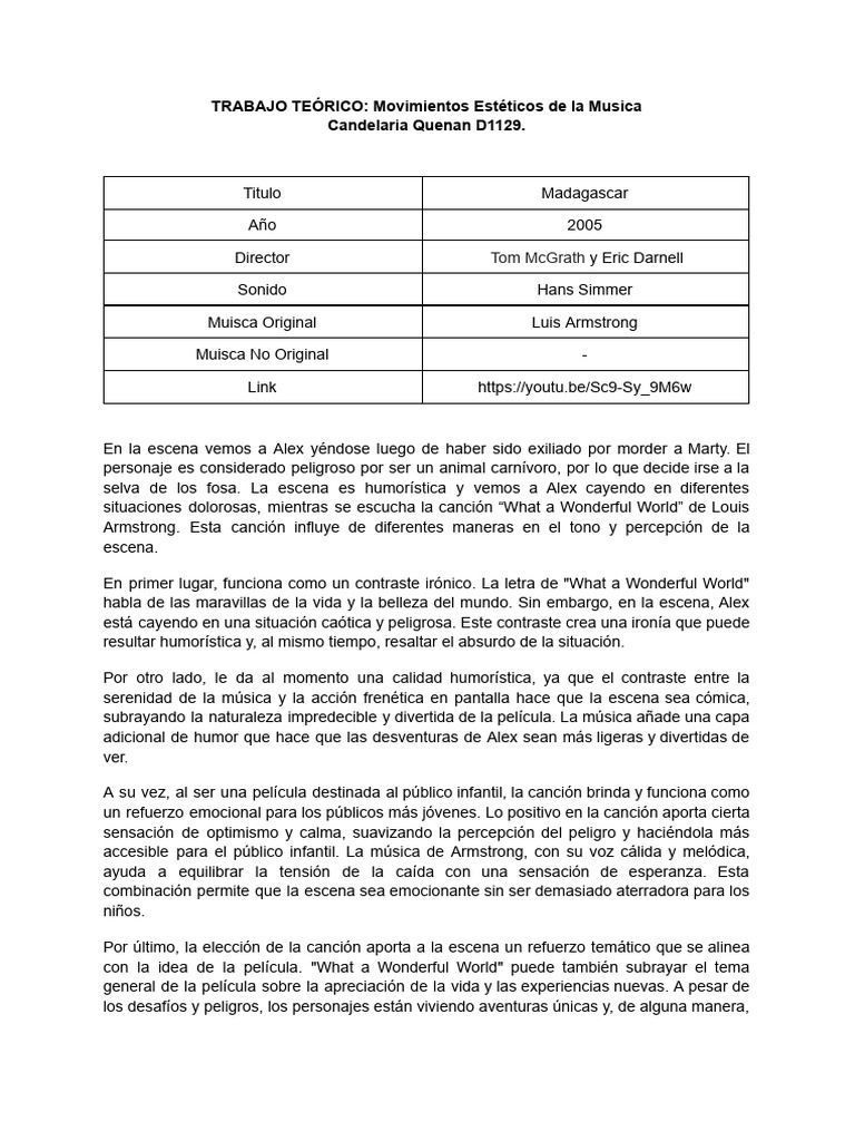 Recuperatorio Movimientos Esteticos de La Musica - QUENAN | PDF | Ritmo