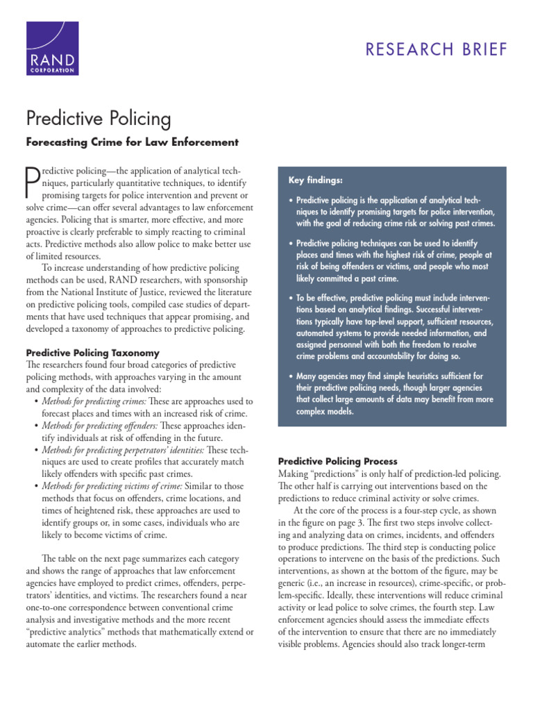 Forecast Crime For Law Enforcement | PDF | Predictive Analytics | Crimes