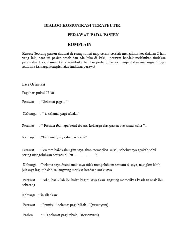 Naskah Role Play Komplain | PDF