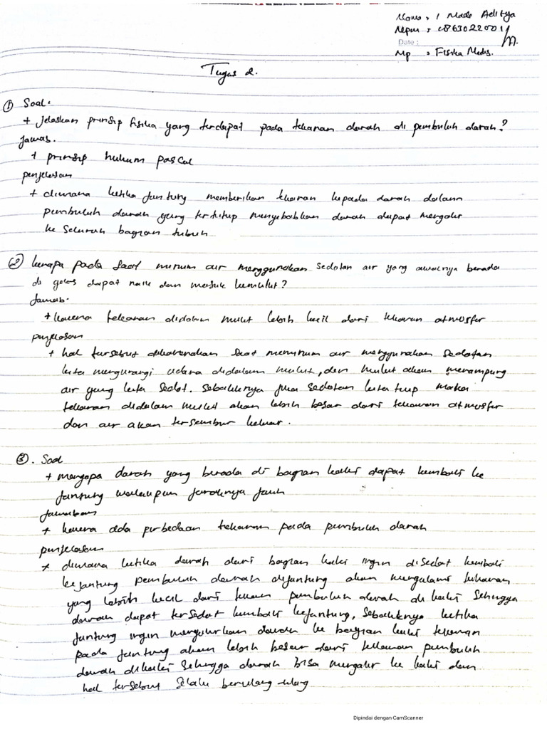 I Made Aditya - 1863022001 - Tugas 2 - Fisika Medis | PDF