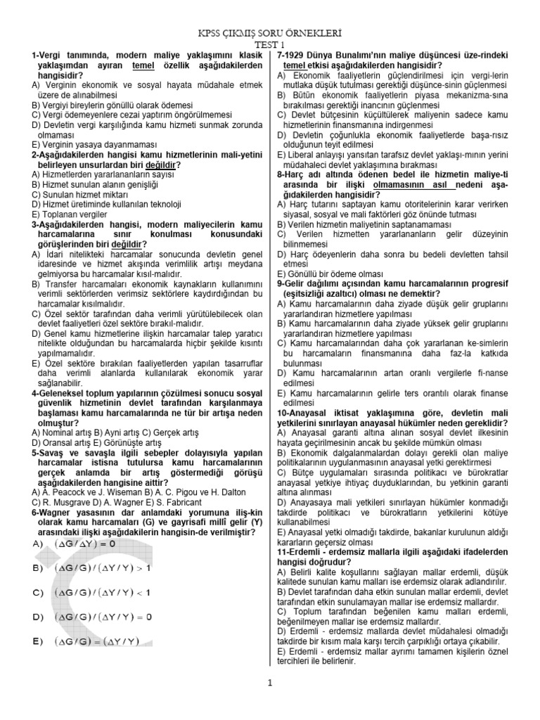 Kpss Test 1 | PDF
