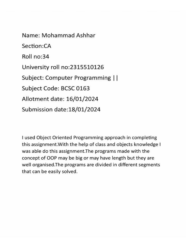 Python Assignment | PDF