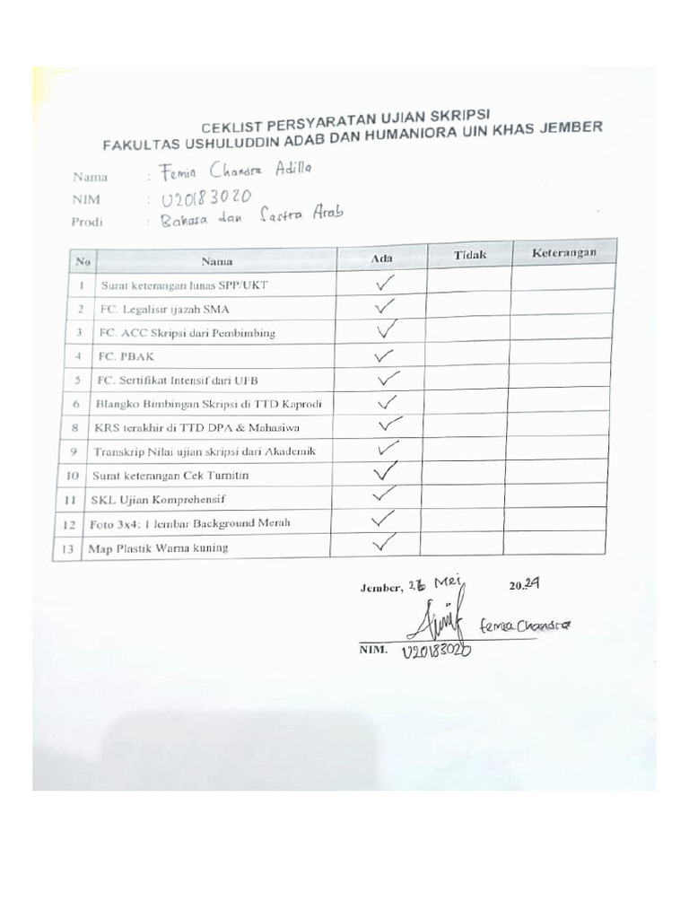 Contoh Surat Acc Dosen | PDF