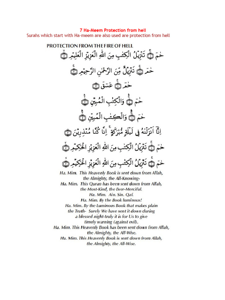 7 Ha Meem | PDF | Islamic Texts | Islamic Belief And Doctrine