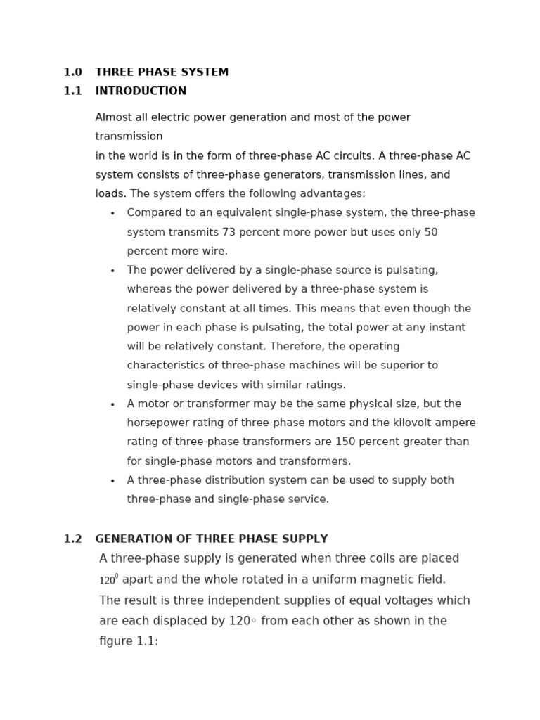 1 Three Phase Systems | PDF | Electrical Engineering | Electricity
