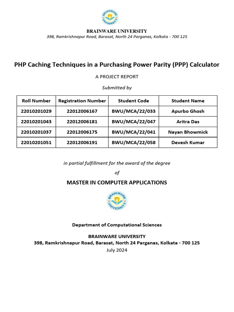 PHP Caching Techniques in a Purchasing Power Parity (PPP) Calculator ... PHP Caching Techniques in a Purchasing Power Parity (PPP) Calculator ...