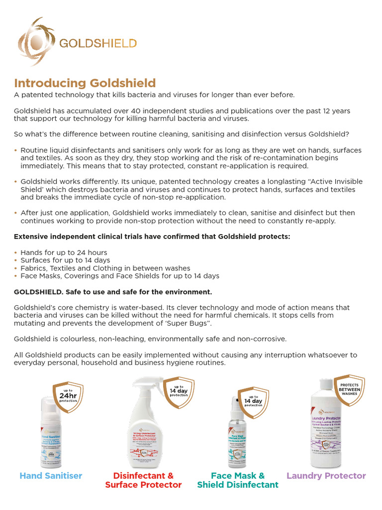 goldshield_information | Download Free PDF | Disinfectant | Biology