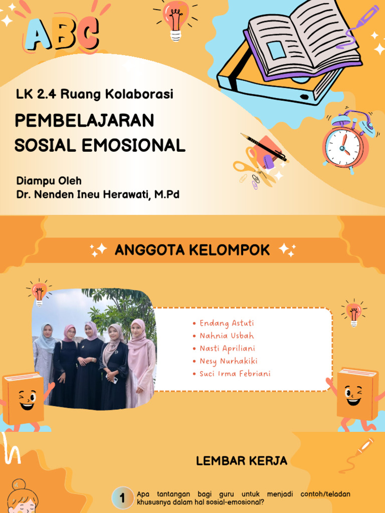 LK 2.4 Ruang Kolaborasi - Topik 2 - Pembelajaran Sosial Emosional - Kelompok 2 | PDF | Karier ...
