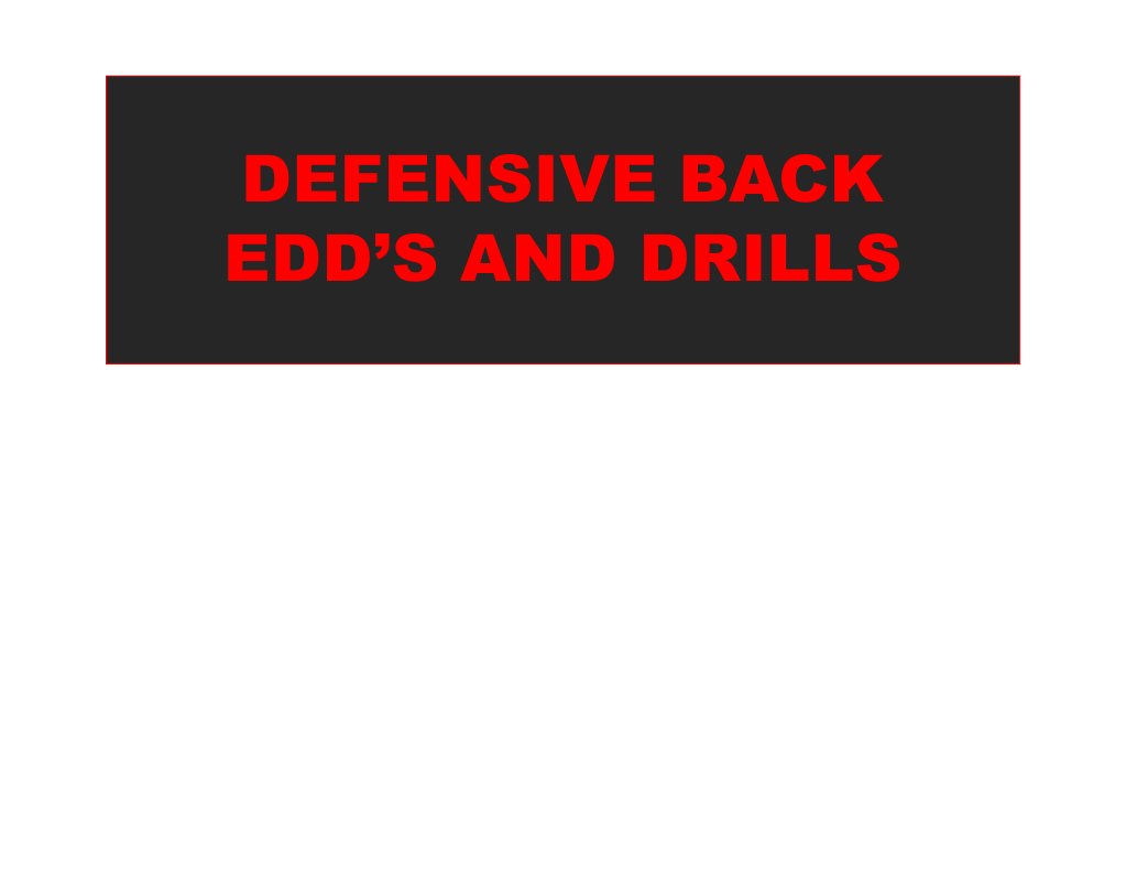 Defensive Back Training Guide | PDF | Computers
