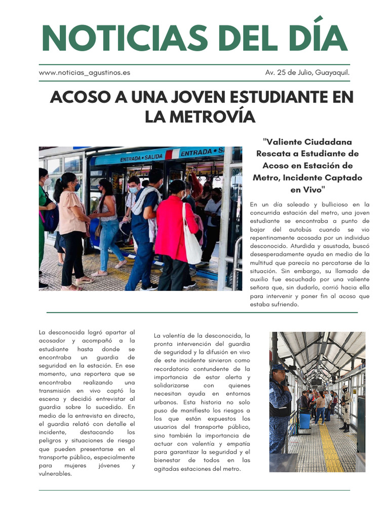 Documento A4 Portada Periódico Revista Noticias Editorial Moderno ...