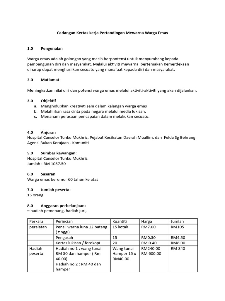 Kertas Kerja P Mewarna | PDF | Griya & Taman