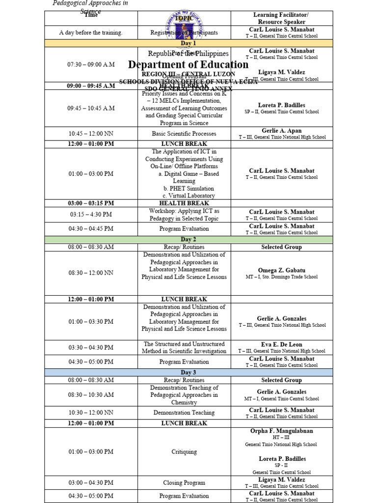 Training Matrix | Download Free PDF | Educational Technology | Pedagogy