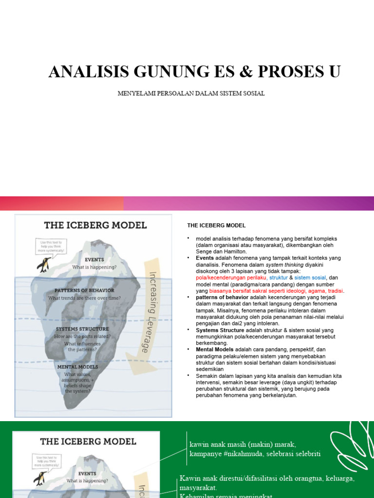 Bab V - Bahan Tayang PMB 1 - Analisis Gunung Es Dan Proses U | PDF