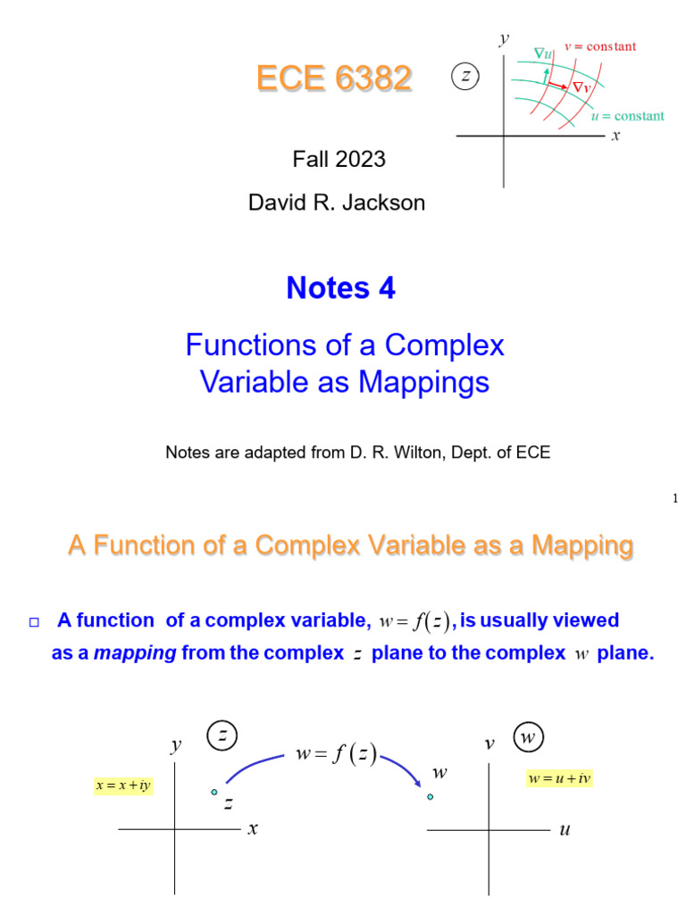 Notes 4 6382 Complex Mapping | PDF | Classical Geometry | Mathematical ...