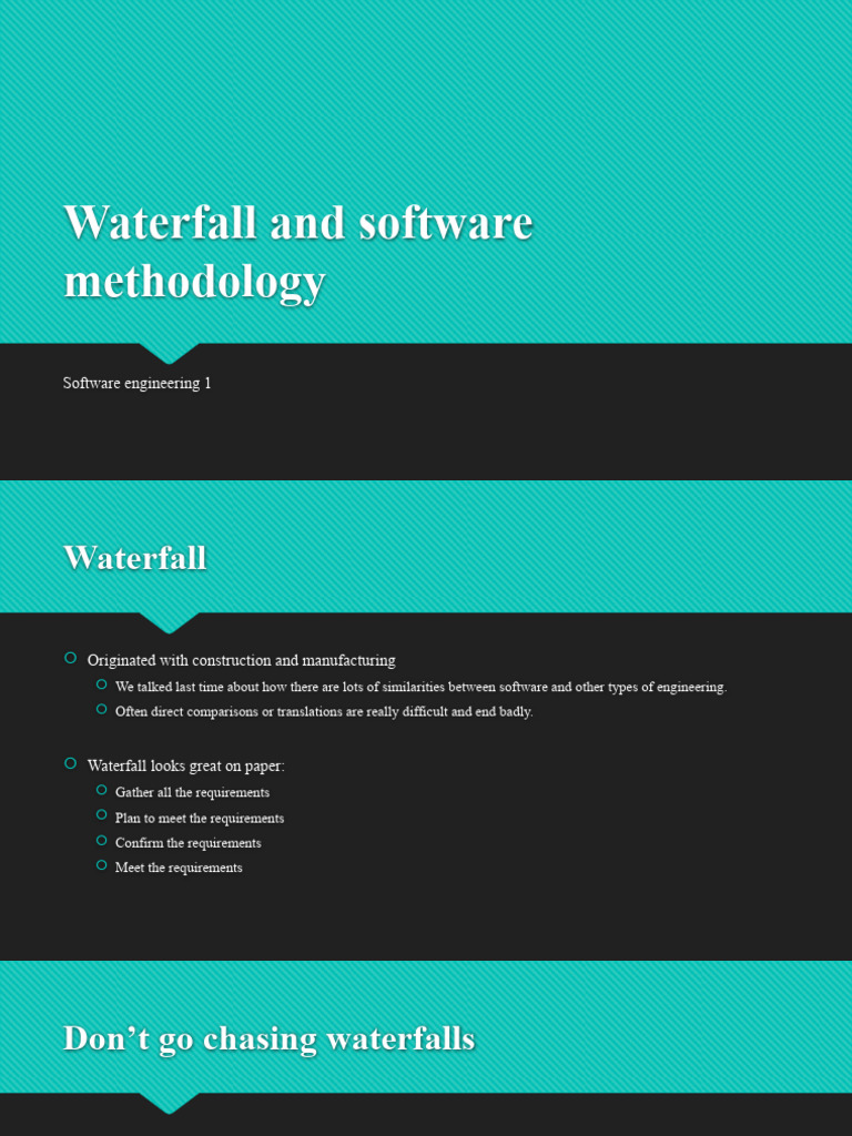 Waterfall and Software Methodology | PDF | Agile Software Development ...