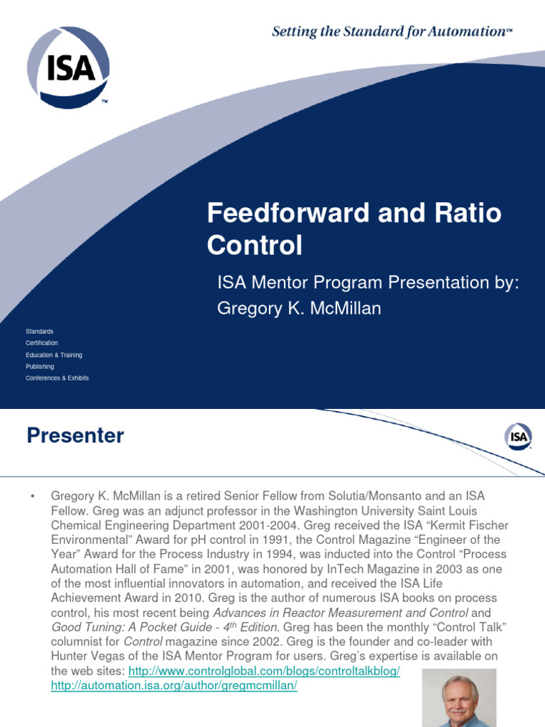 ISA Feedforward and Ratio Control | PDF | Distillation | Chemical Reactor