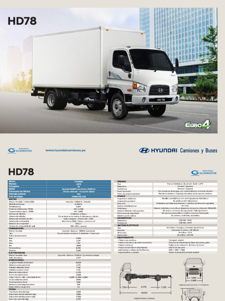 Ficha Tecnica hd78 | PDF