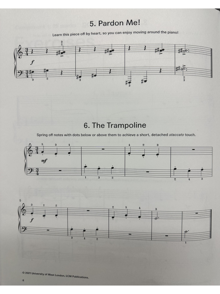 Pre Prep Piano LCM Grade Book | PDF