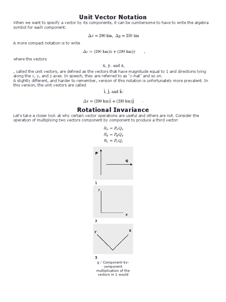 Unit Vector Notation | PDF | Euclidean Vector | Derivative