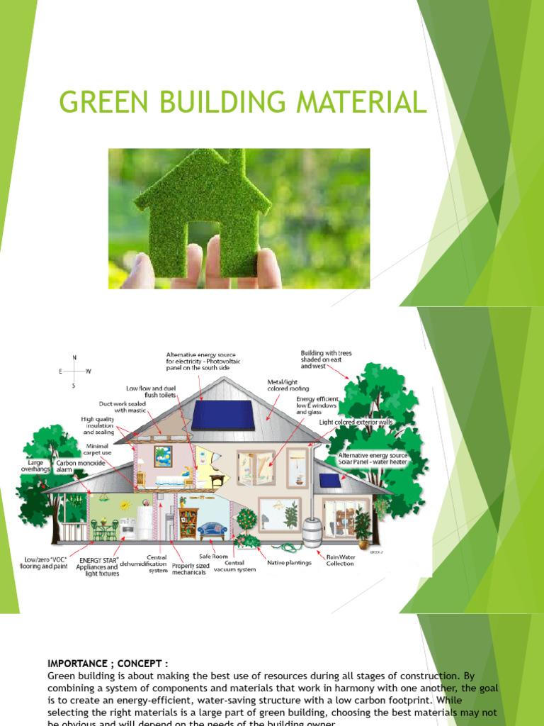 GREEN BUILDING MATERIAL | PDF | Green Building | Building Materials