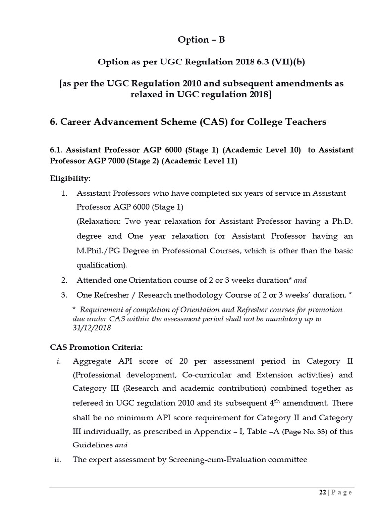DCE GUIDELINES For CAS-2010 | PDF | Doctor Of Philosophy