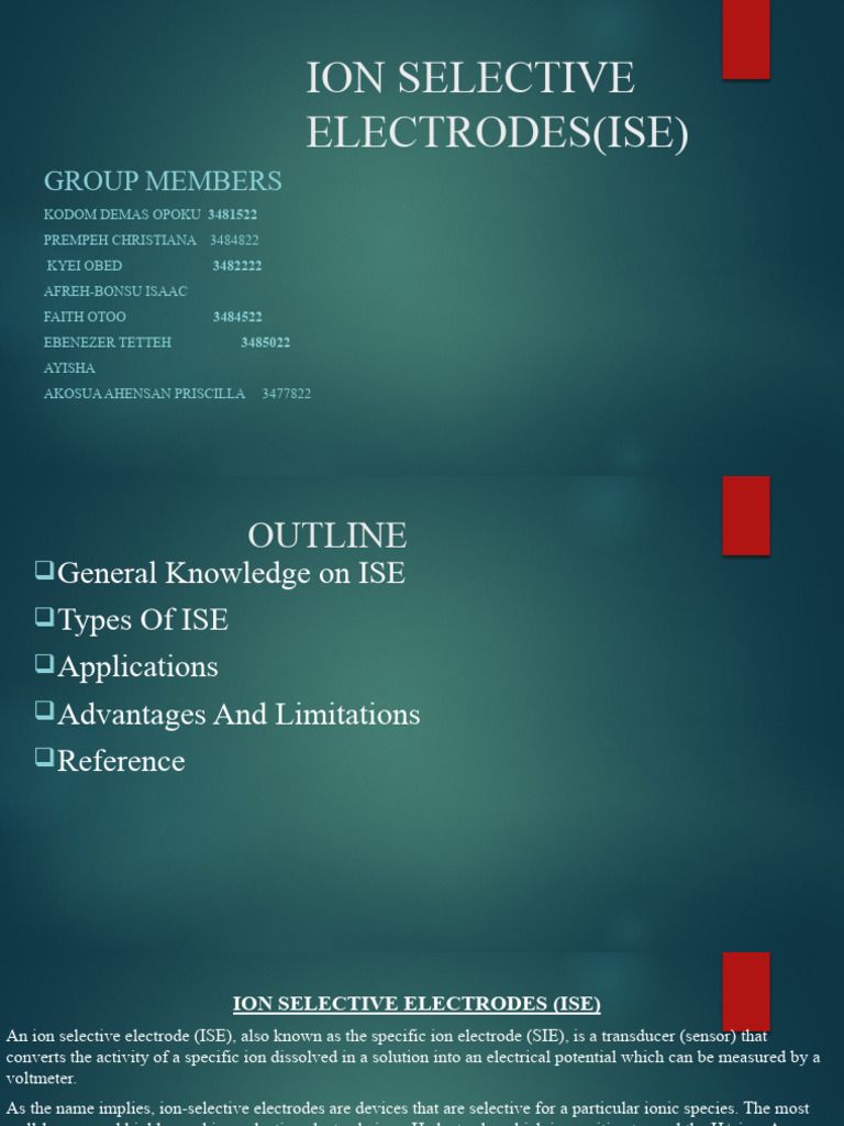 Ion Selective Electrodes (Ise) - 2 | PDF | Ph | Ion