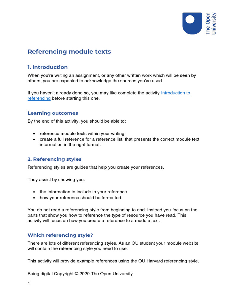 Accessible PDF 100 Referencing Module Texts | PDF | Citation | World ... Accessible PDF 100 Referencing Module Texts | PDF | Citation | World ...