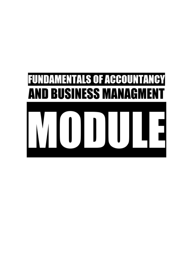 FABM Module | PDF | Debits And Credits | Financial Services