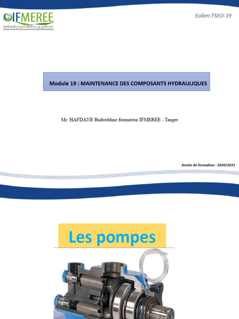 Maintenance Des Composants Hydrauliques | PDF | Pompe | Frein