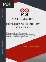 2019 Grade 12 Euclidean Geometry | PDF | Precalculus | Teaching Mathematics