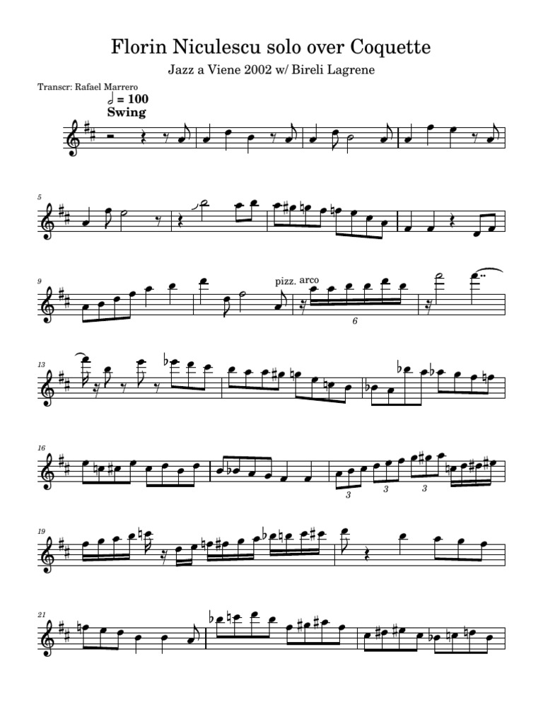 Niculescu Solo Over Coquette | PDF