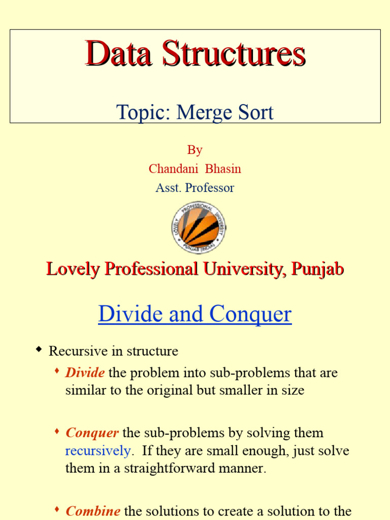 Merge Sort Pdf Applied Mathematics Theoretical Computer Science