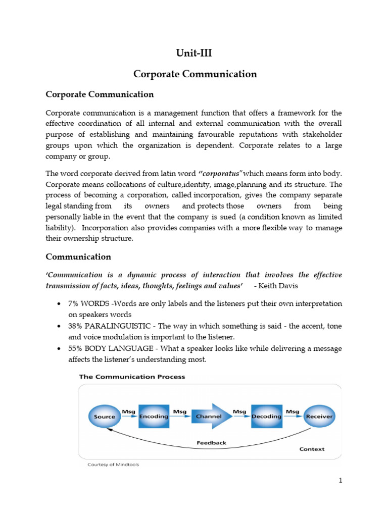 unit-3 | PDF | Negotiation | Communication