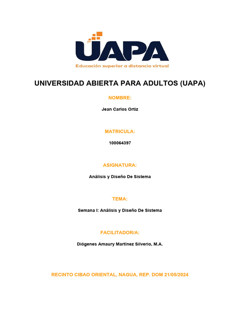 Universidad Abierta para Adultos (Uapa) : Nombre | PDF | Diseño ...